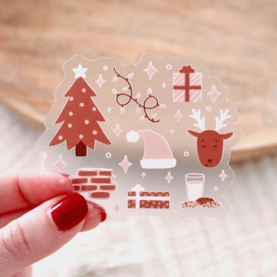 Clear Christmas Chimney Sticker, 3x2.5in. - Etsy