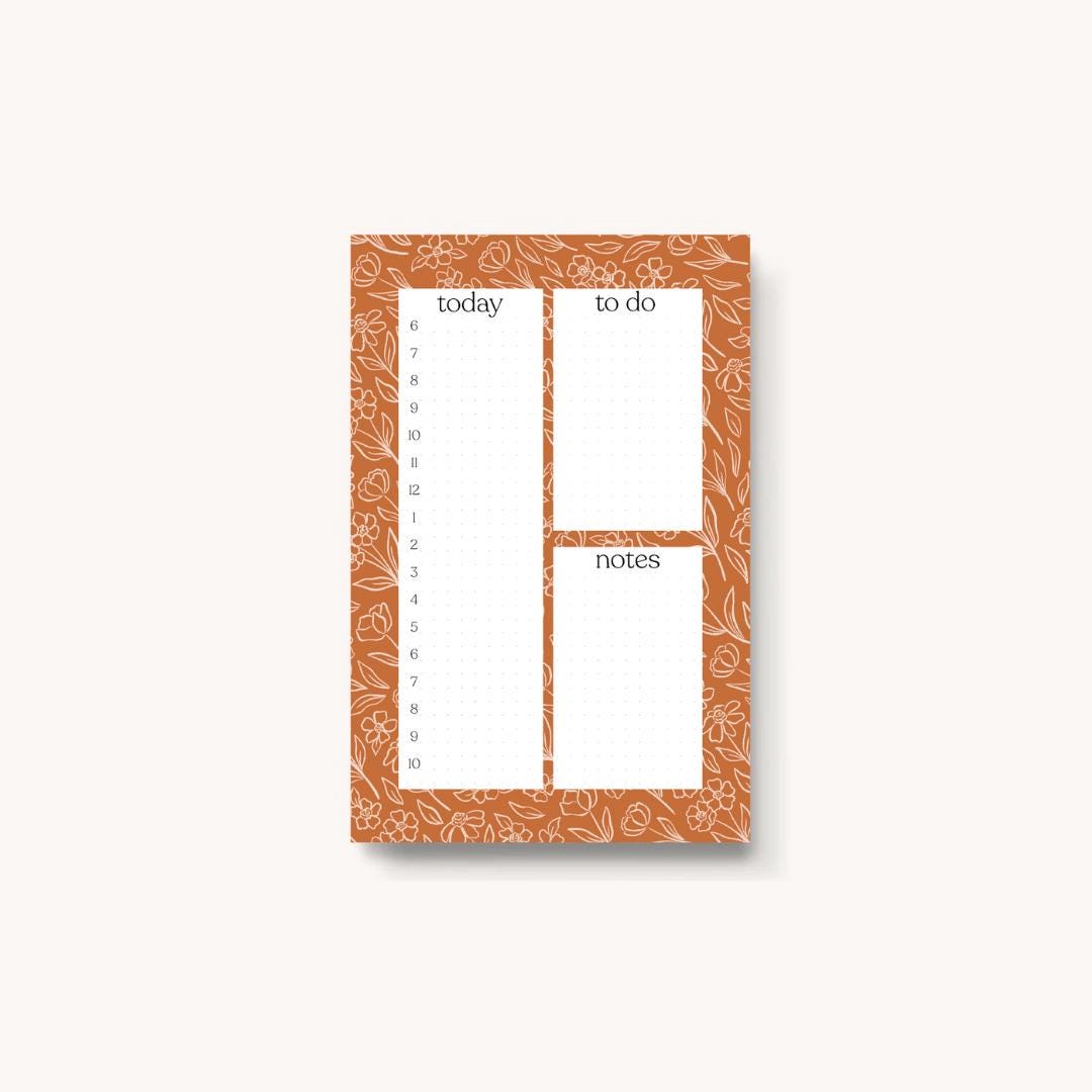 Terracotta Daily Planner Notepad, 8.5x5.5 In. - Etsy