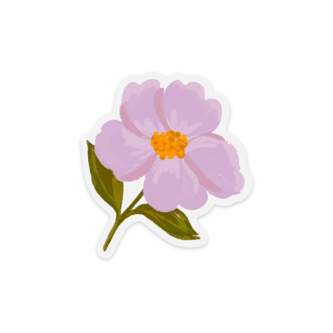 Clear Wild Geranium Sticker, 2.8x3in. - Etsy