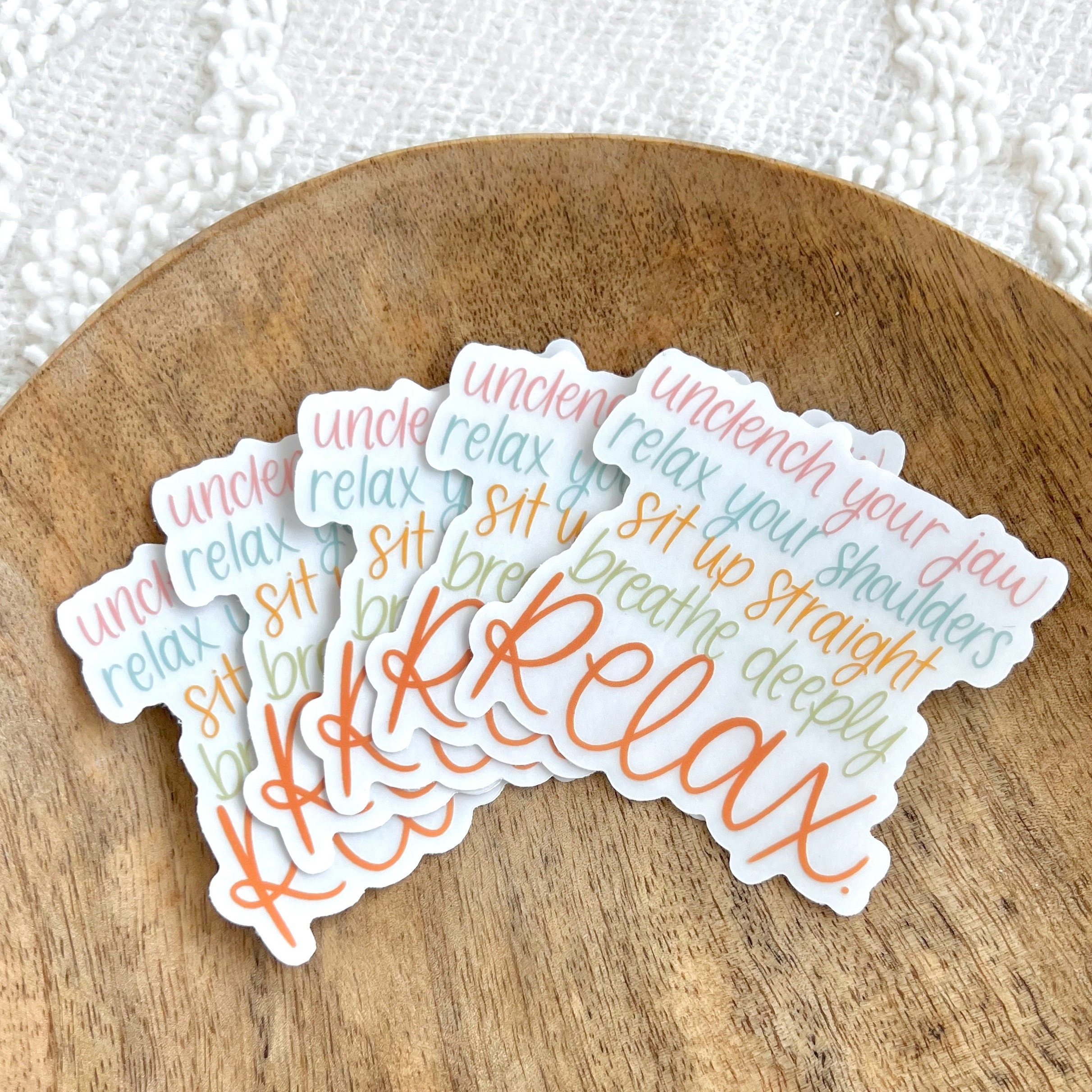 Clear Relax Sticker 3x3 In. - Etsy