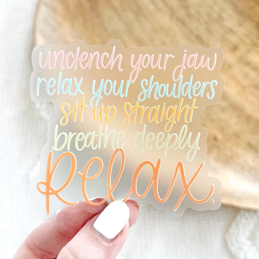 Clear Relax Sticker, 3x3 In. - Etsy