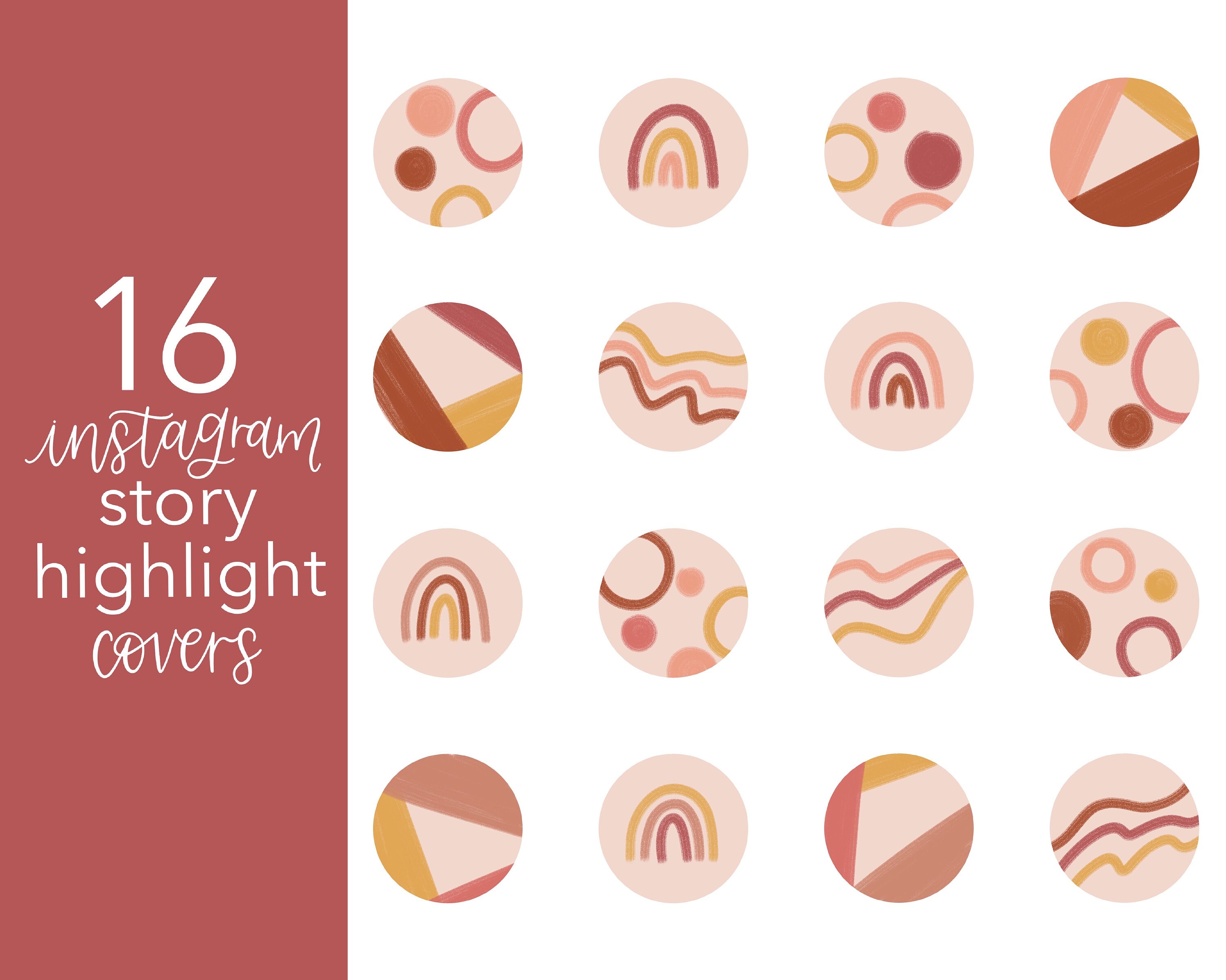 16 Instagram Story Highlight Covers | Etsy