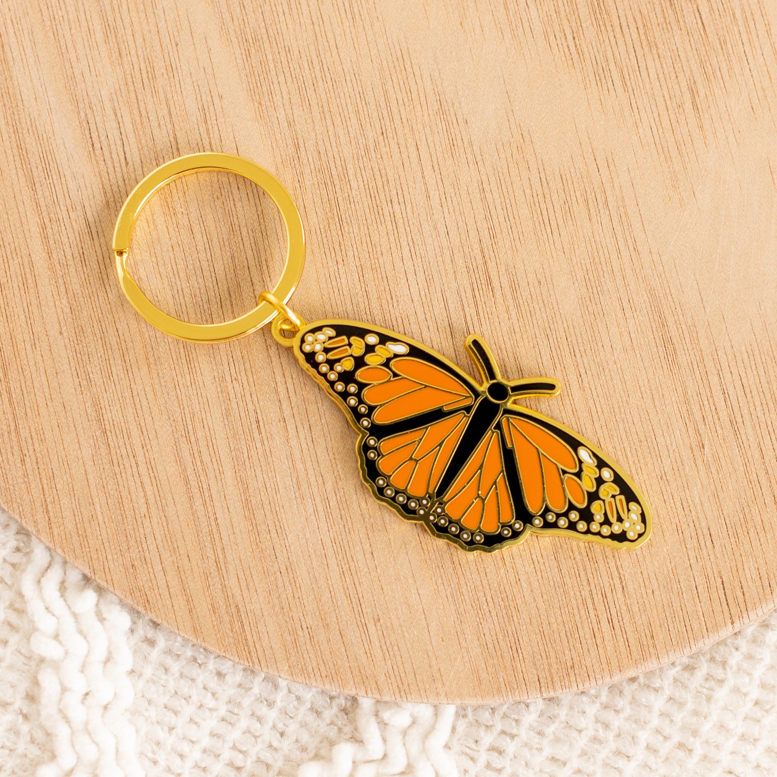 Monarch Butterfly Metal Keychain 2.5x1 In. - Etsy