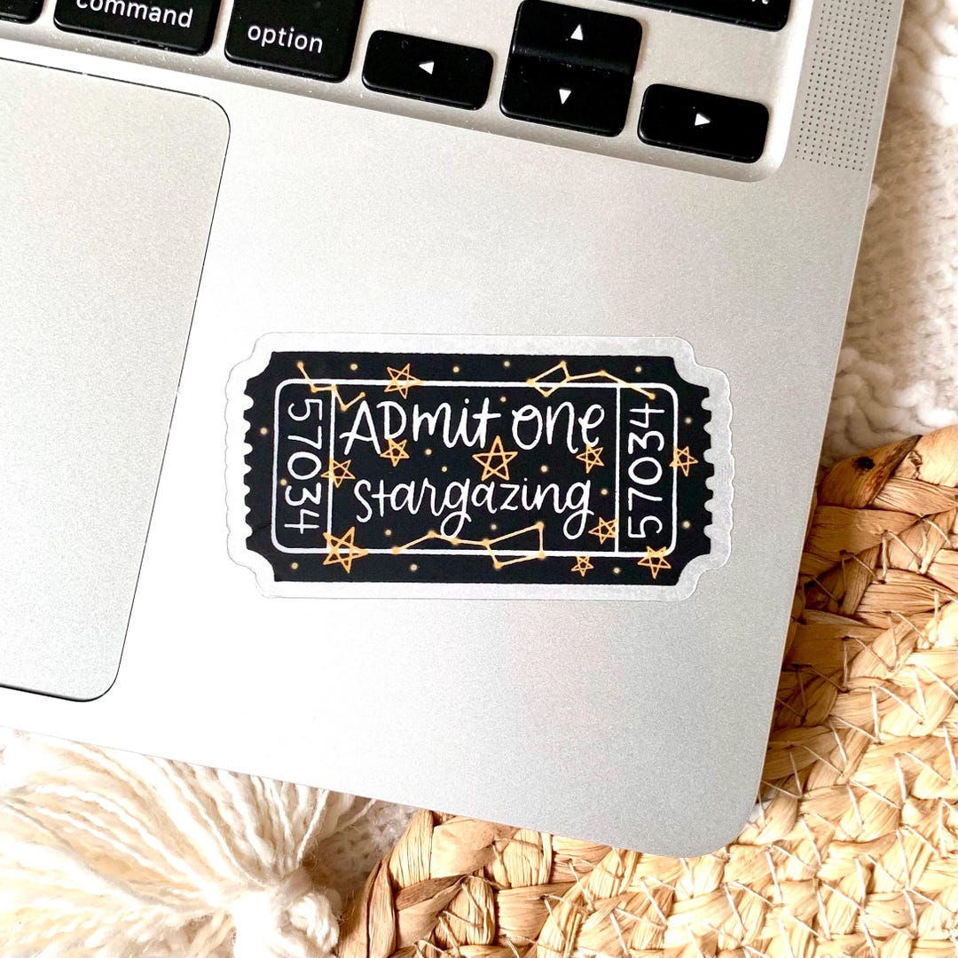 Clear Stargazing Admin One Sticker, 2.7x1.5in. - Etsy