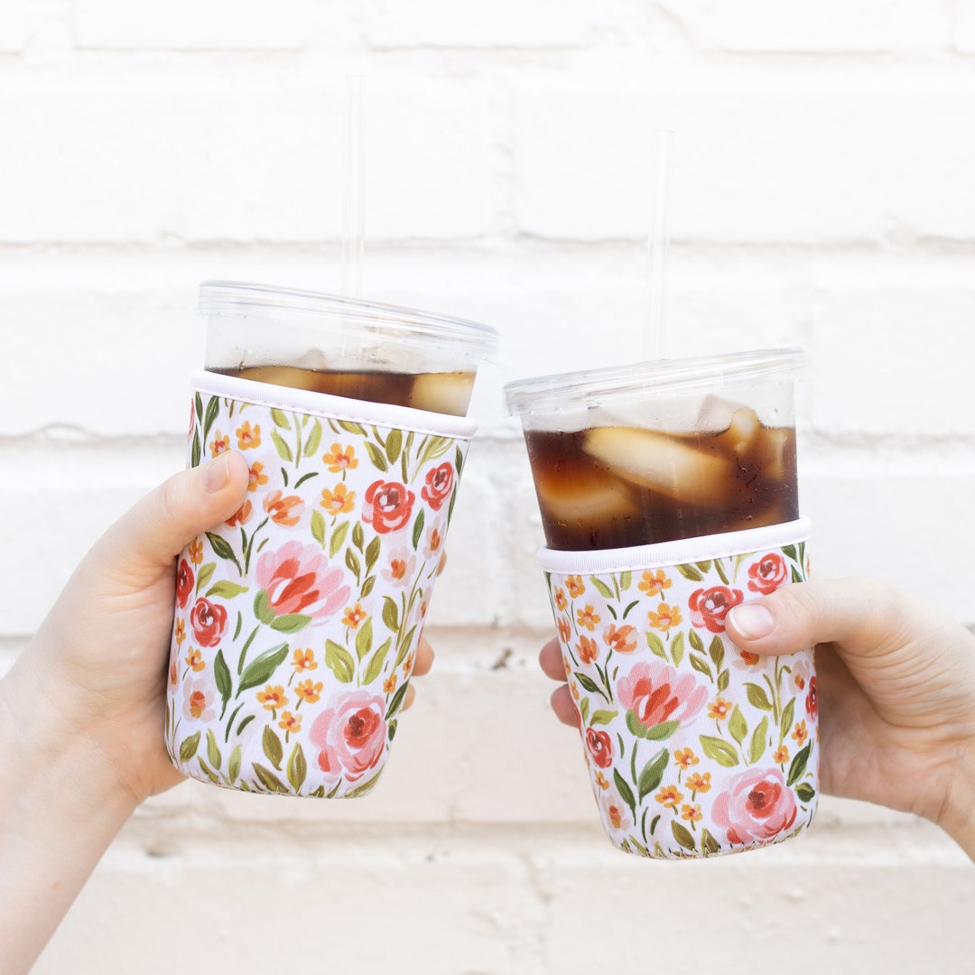 Spring Garden Drink Sleeve, Iced Coffee Sleeve, Drink Cover, Trendy ...