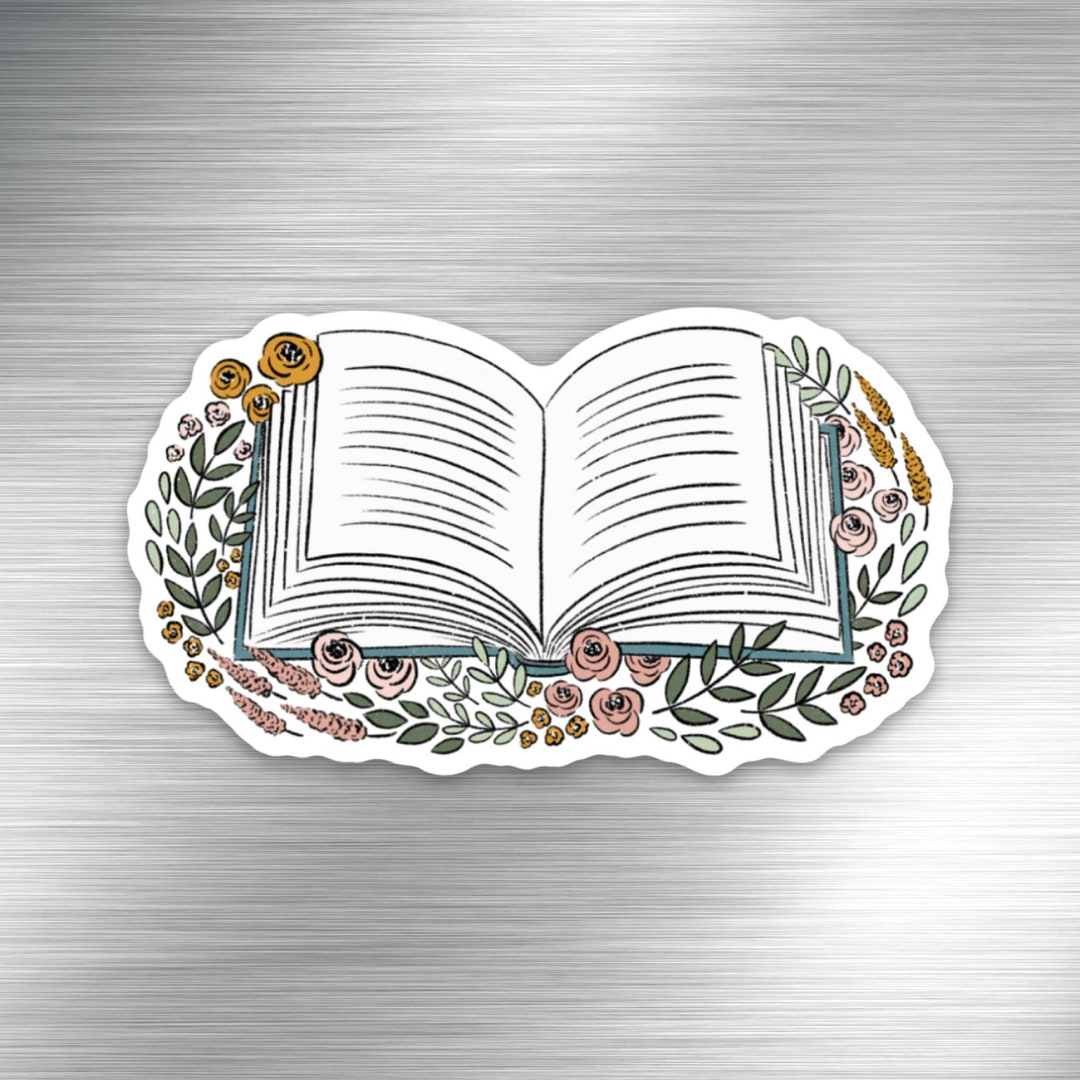 Floral Book Magnet, 3x2 In. - Etsy