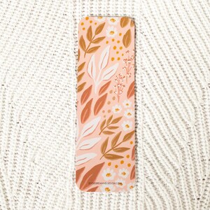 Boho Pink Floral Bookmark - Etsy