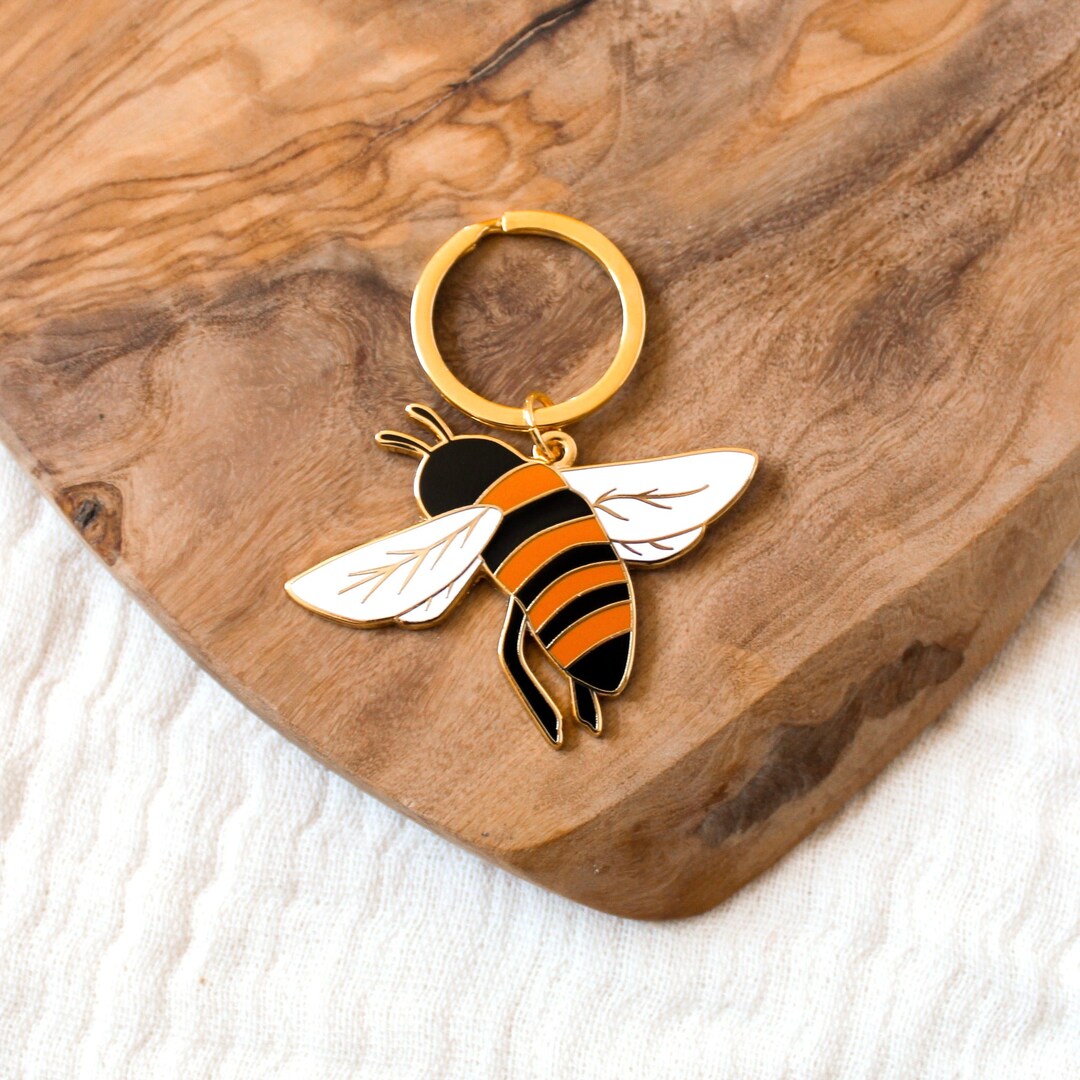Bumblebee Metal Keychain 2x2 In. - Etsy