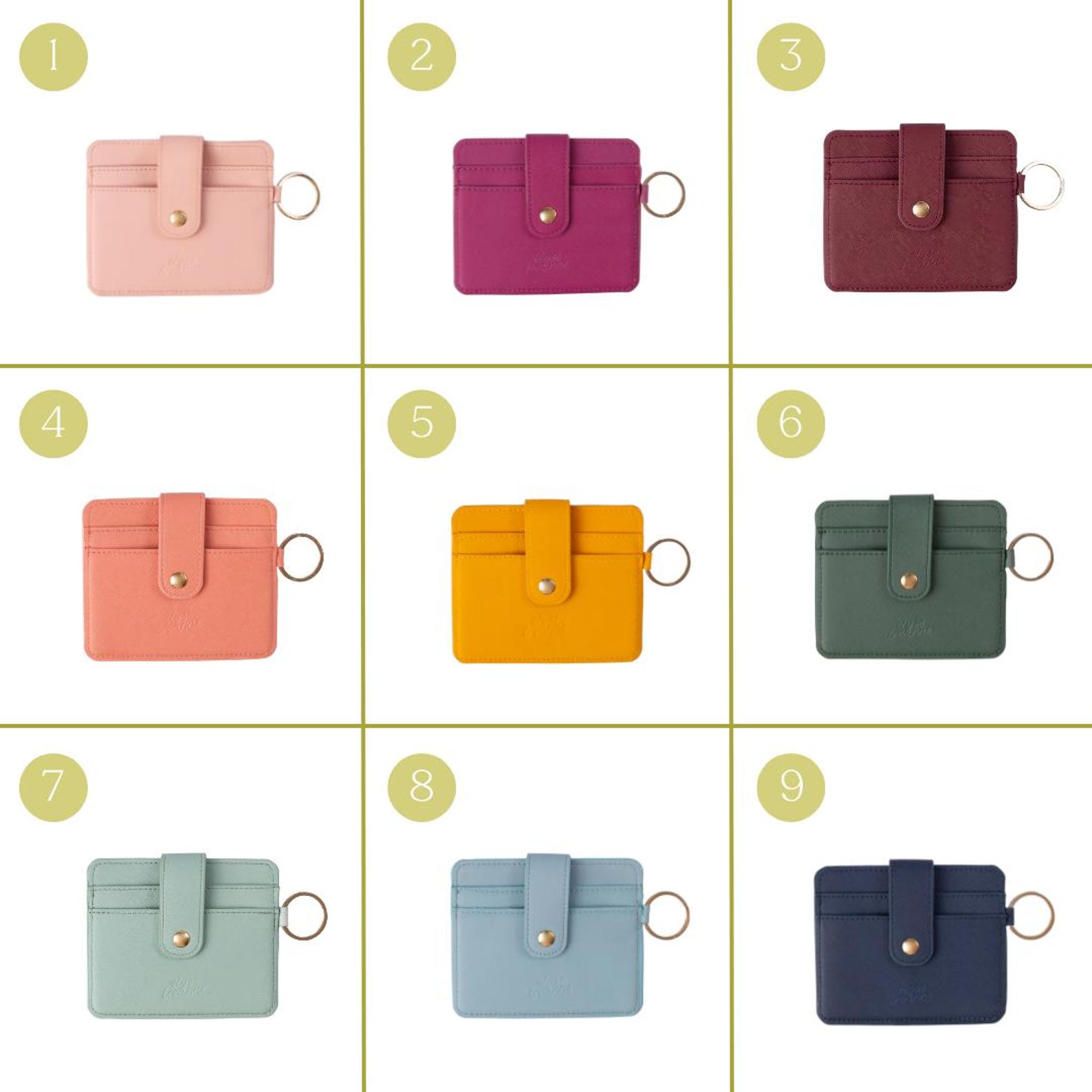 Solid Color Card Wallet - Etsy