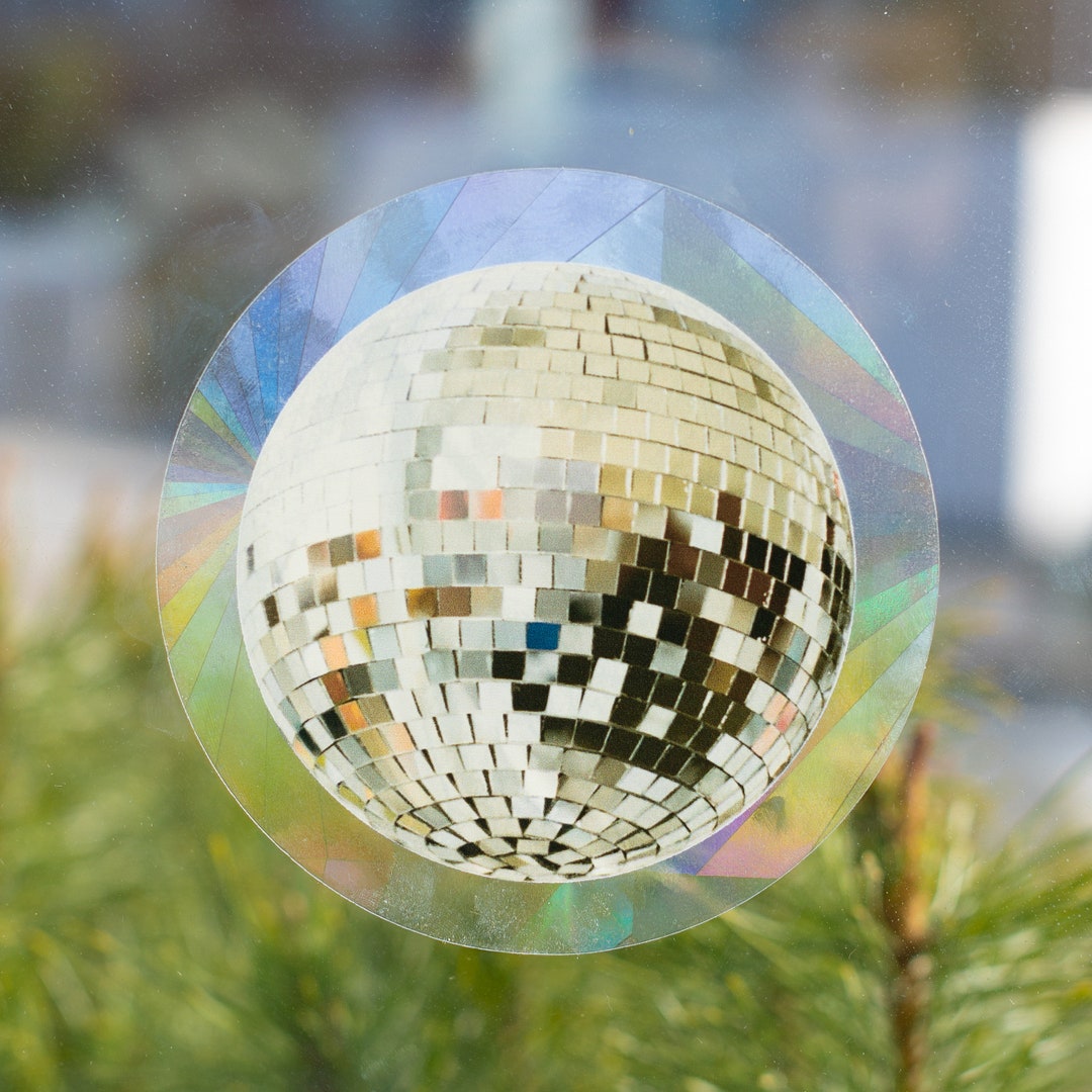 Disco Ball Sun Catcher Window Decal, 5x5 In. - Etsy