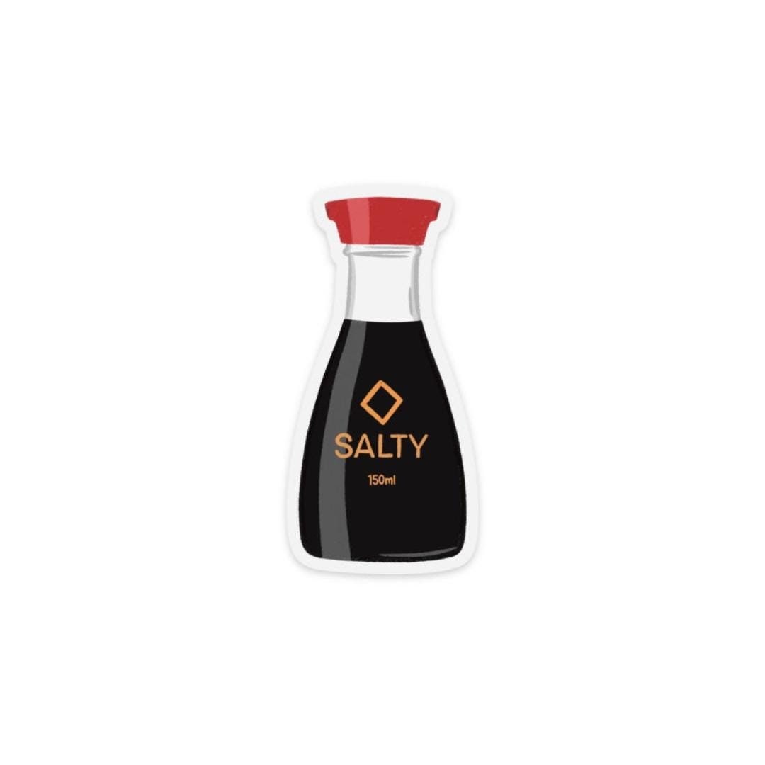 Clear Soy Sauce Sticker, 2×2.56in. - Etsy