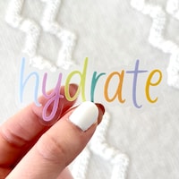 Stay Hydrated H2O Sticker - Etsy