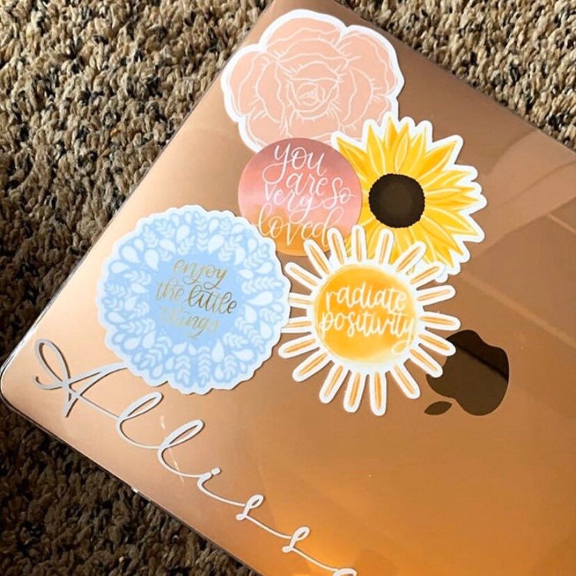 Radiate Positivity Watercolor Sun Sticker 3x3 In. - Etsy