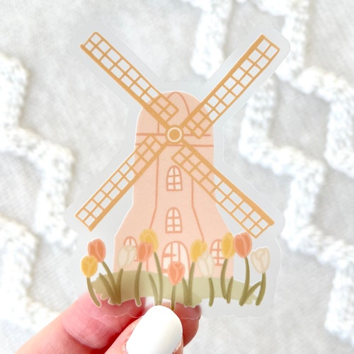 Windmill Sticker 3x2.25in. - Etsy