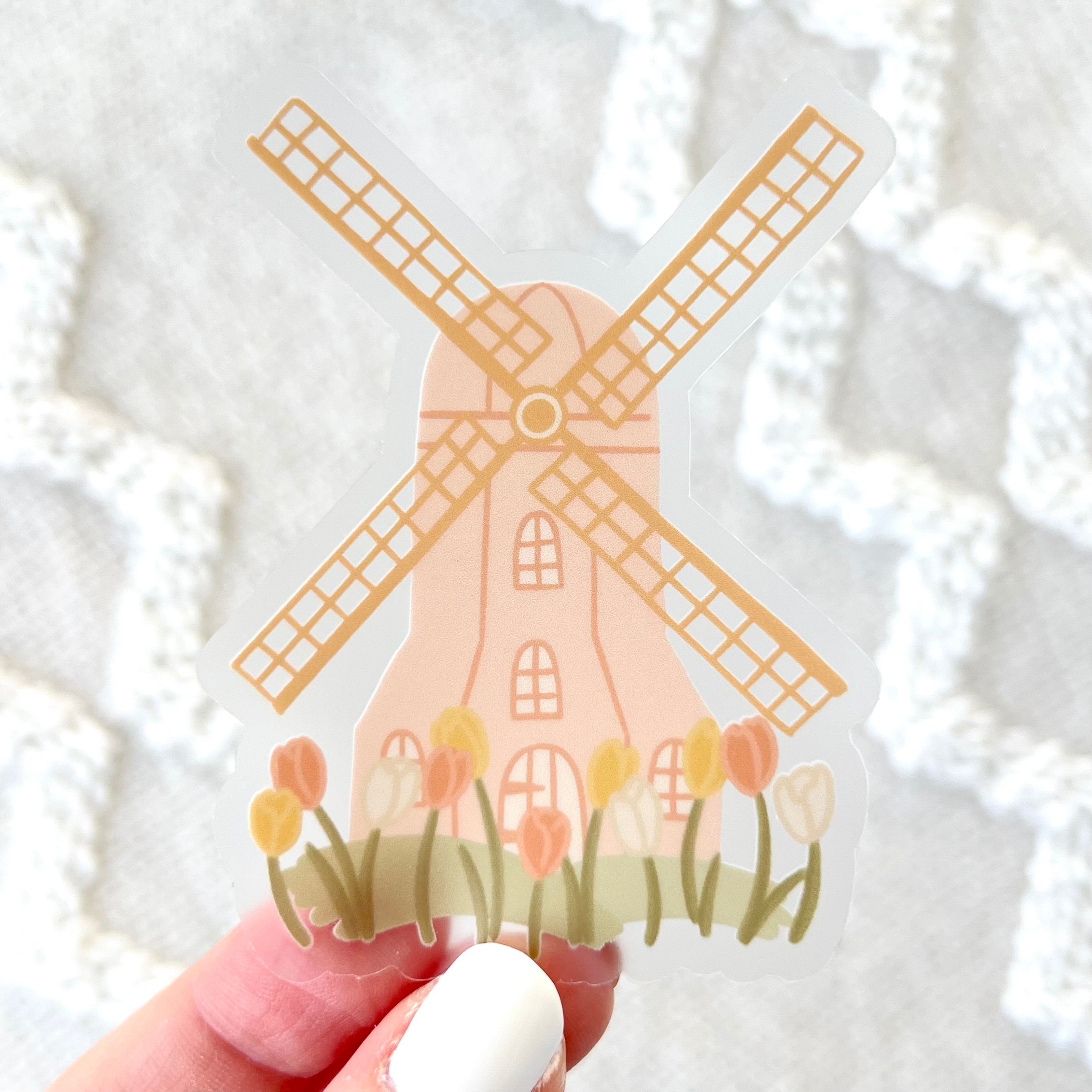 Windmill Sticker 3x2.25in. - Etsy
