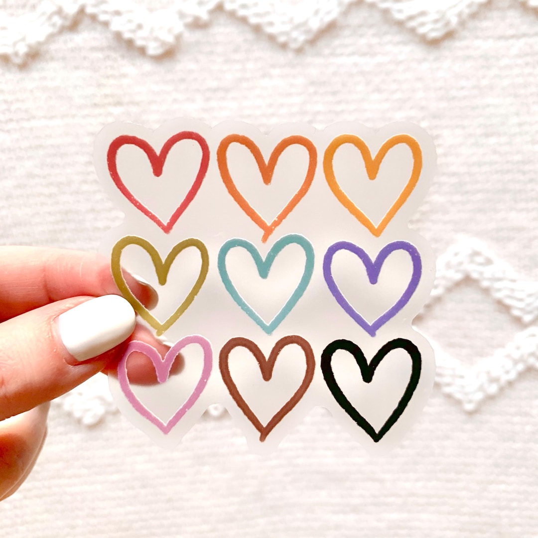 Clear Pride Heart Series Sticker, 2.75x2.75in. - Etsy