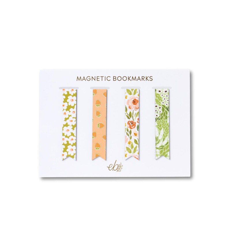 Set of 4 Magnetic Bookmarks - Spring Tones, Bookmark, Reading, Readers ...