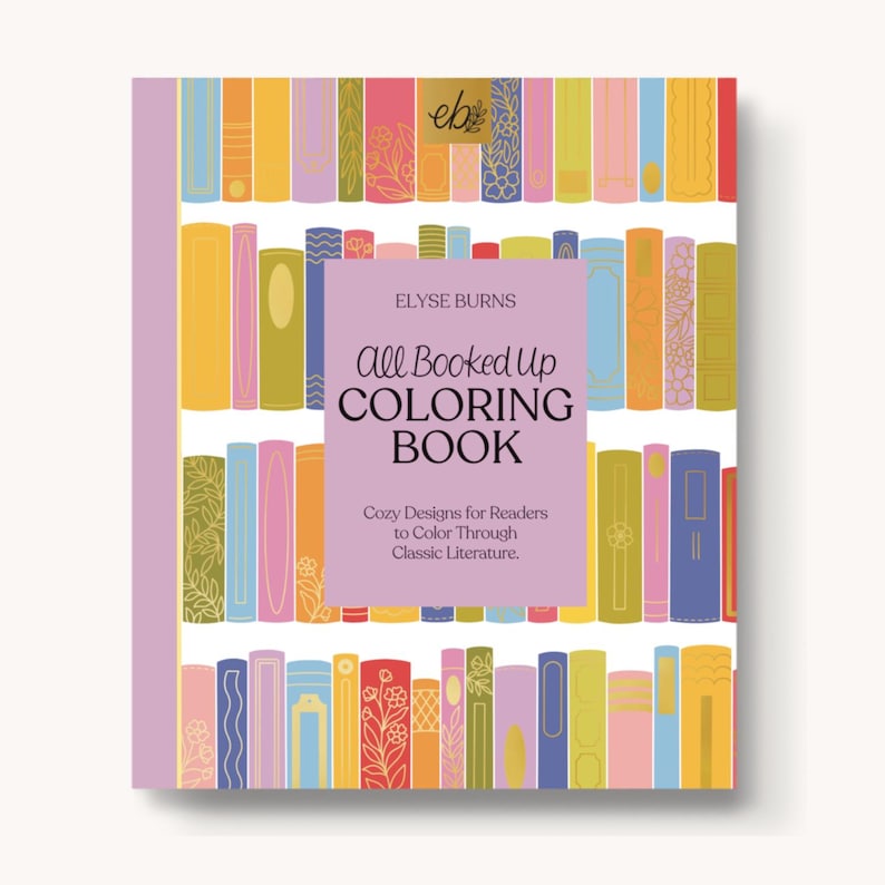 All Booked up Coloring Book, Adult Coloring Book, Calming, Activity ...