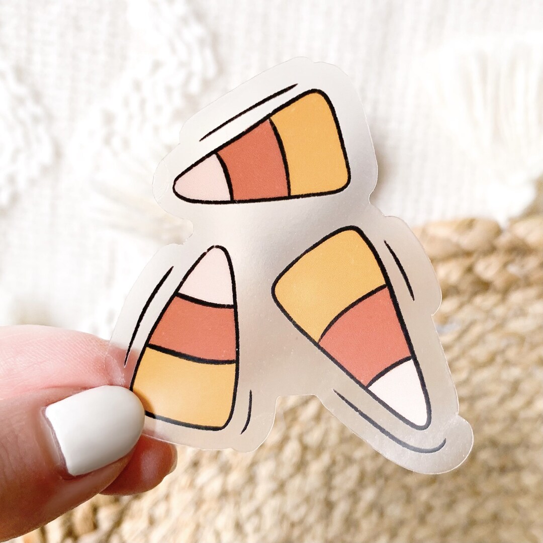 Clear Candy Corn Sticker, 2.25x2in. - Etsy
