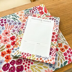 Countryside Blooms Meeting Notes Notepad, 11x8.5" - Etsy