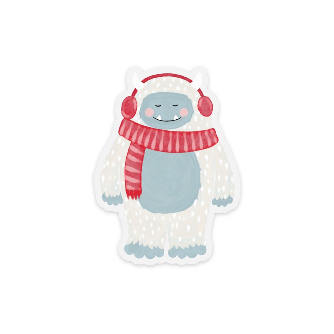 Cozy Yeti Sticker, 3.25x2.25in. - Etsy