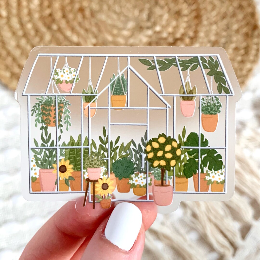 Clear Greenhouse Sticker, 3.25x2.5in. - Etsy