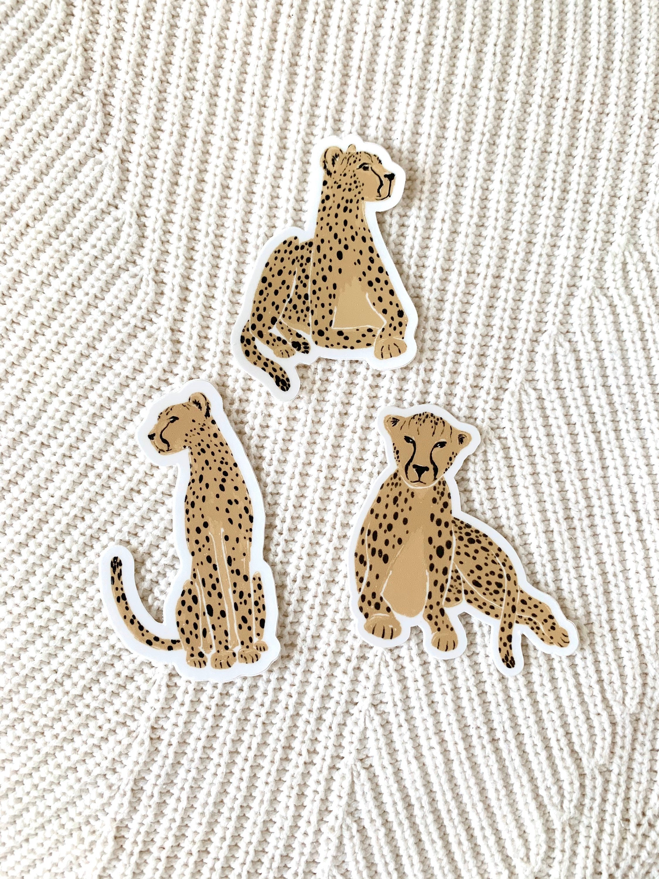 Laying Cheetah Sticker, 3.25x2.25in. - Etsy