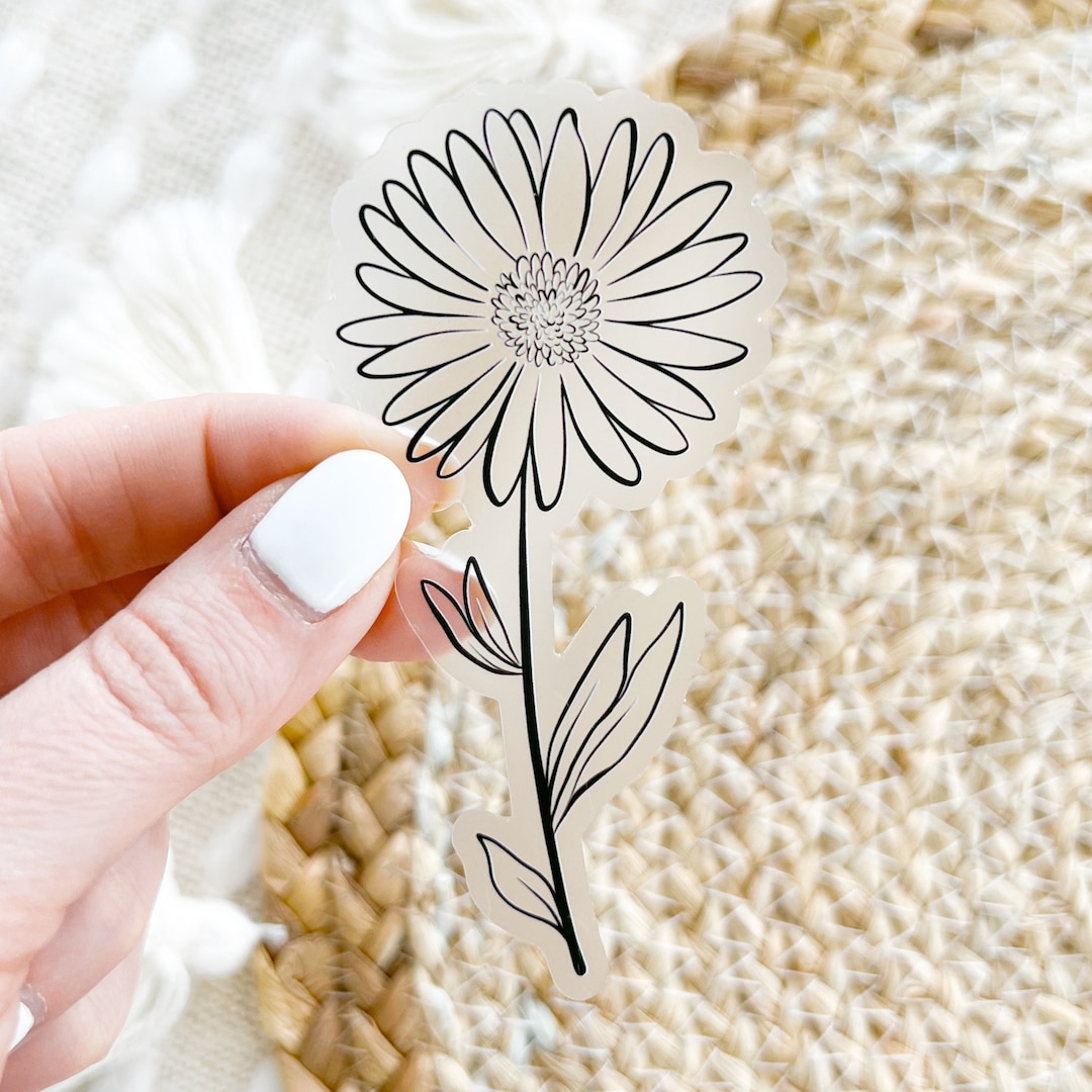 September Birth Month Flower: Aster Sticker, 1.8x3.5in. - Etsy