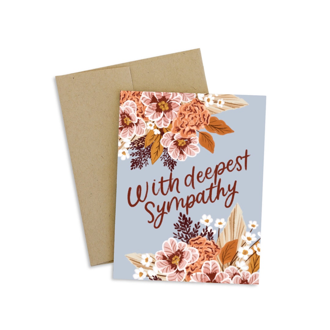 With Deepest Sympathy Greeting Card - Etsy