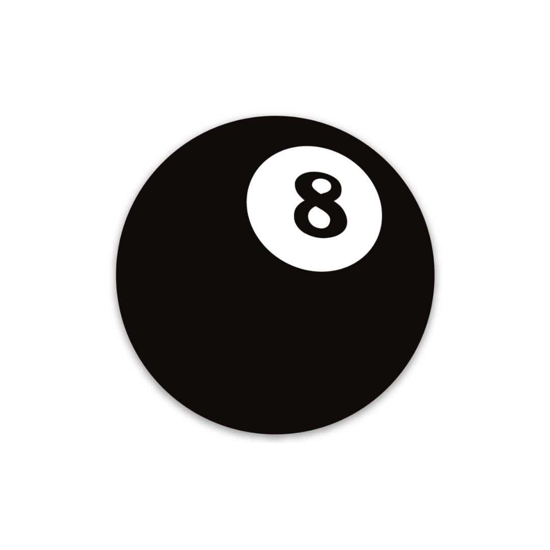 8 Ball Sticker, 2.5x2.5in. - Etsy