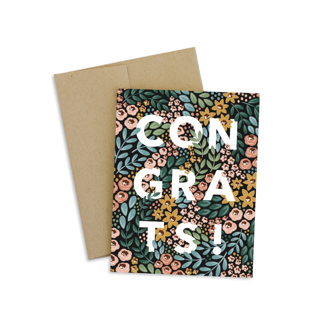 Congratulations Greeting Card - Etsy