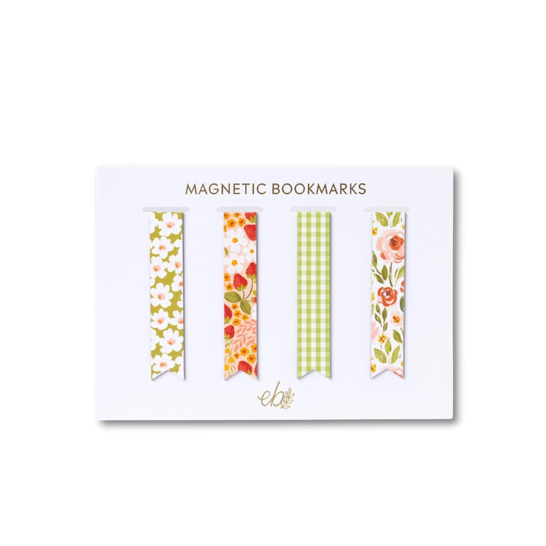 Set of 4 Magnetic Bookmarks - Spring Tones, Bookmark, Reading, Readers ...
