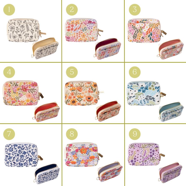 Floral Zip Wallet - Etsy