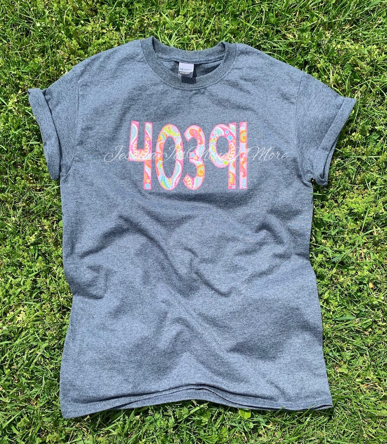Zip Code T-shirt-zip Code Tee-hometown T-shirt-hometown Tee-city Shirt ...