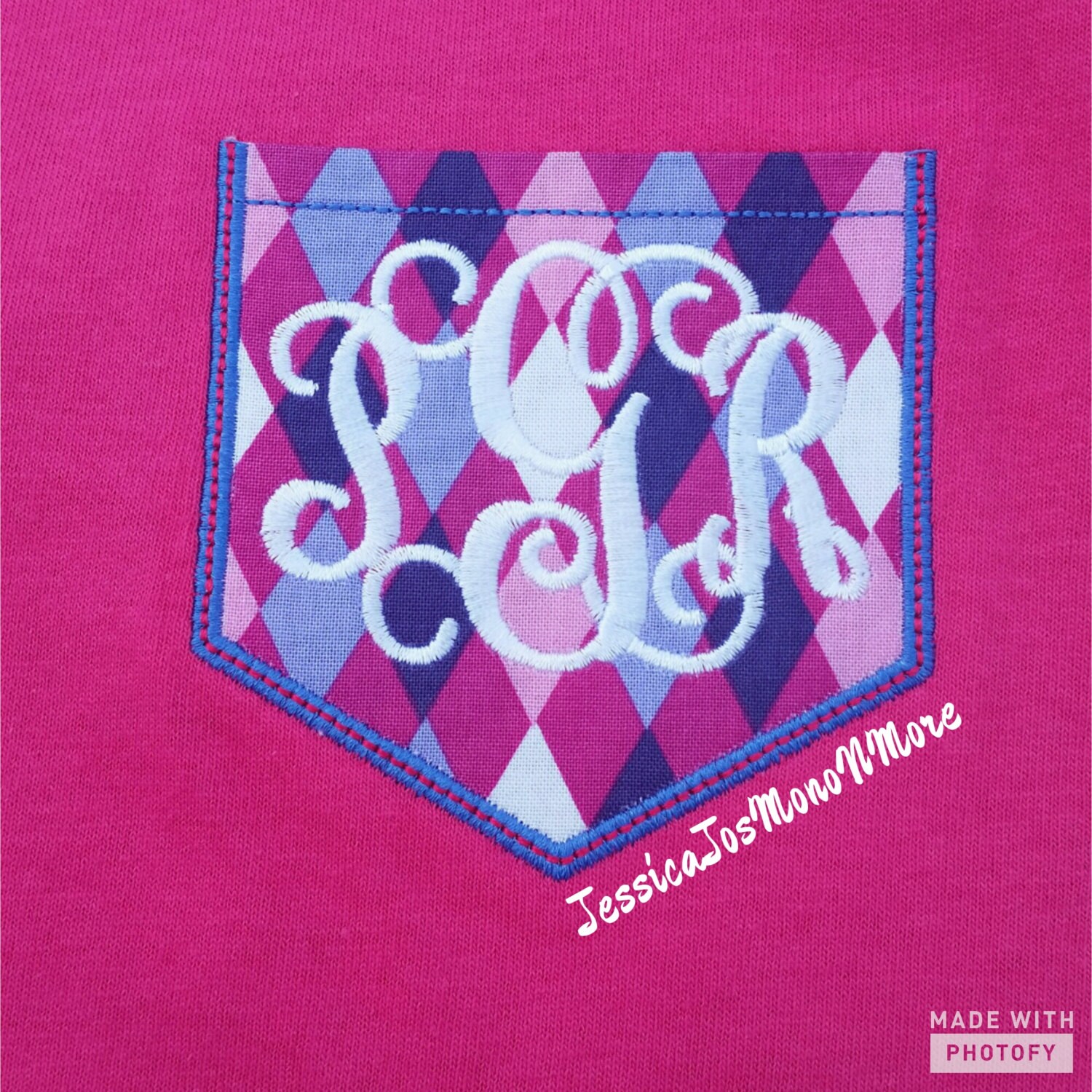 Monogram Pocket T-shirt-monogram Faux Pocket Monogram Faux - Etsy
