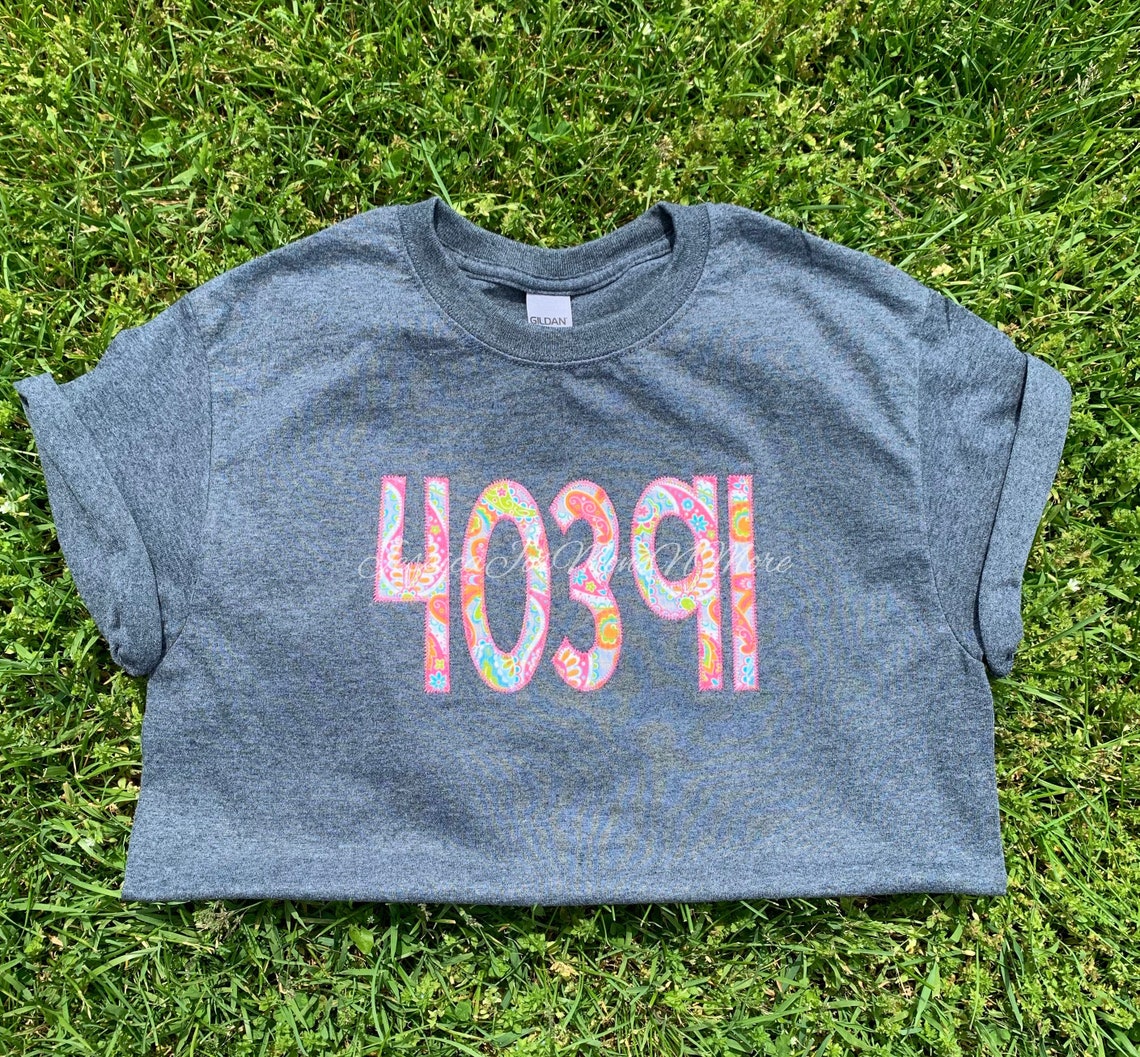 Zip Code T-shirt-zip Code Tee-hometown T-shirt-hometown Tee-city Shirt ...