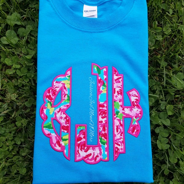 Monogram Tshirts - Etsy
