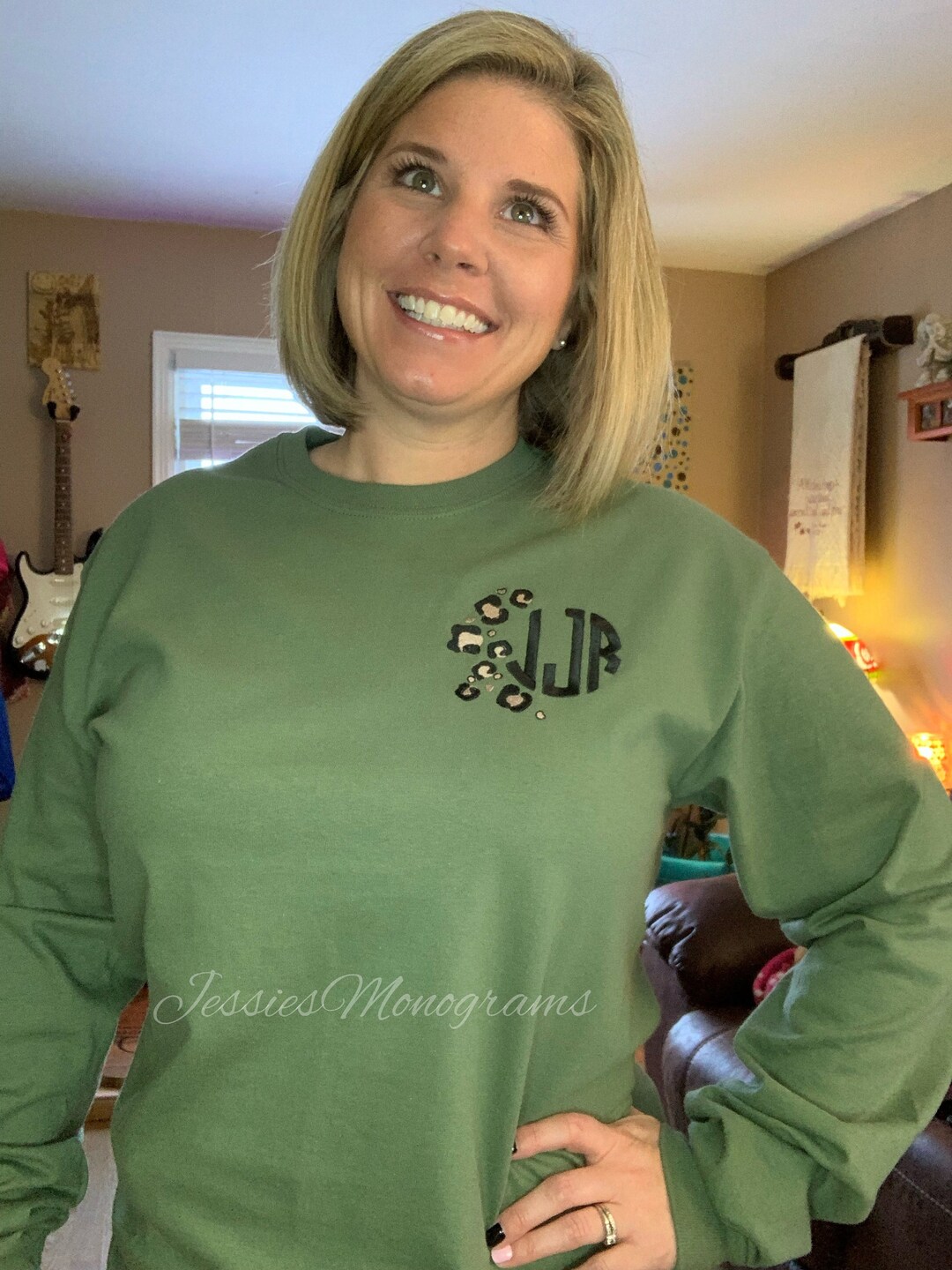 Monogram Shirt, Leopard Print Monogram, Monogram, Monogram T-shirt ...