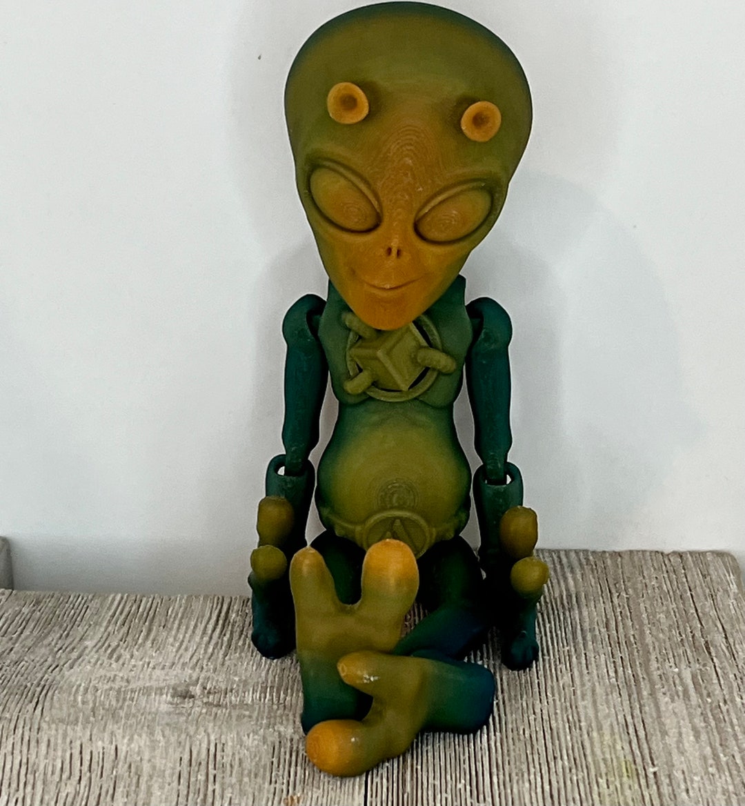 Flexi Alien 3D Printed Flexi Factory Alien Fidget Toy Alien - Etsy