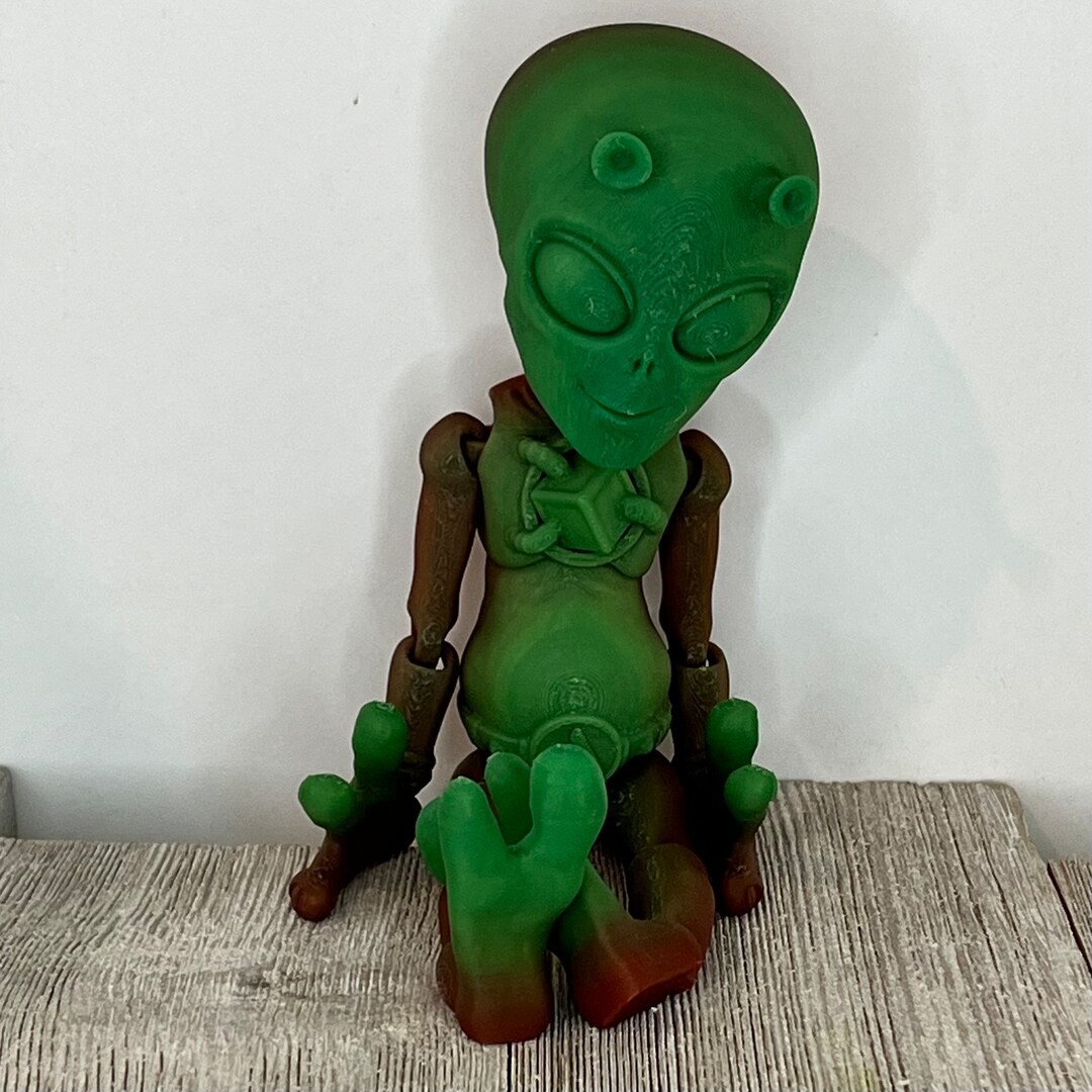 Flexi Alien 3D Printed Flexi Factory Alien Fidget Toy Alien - Etsy