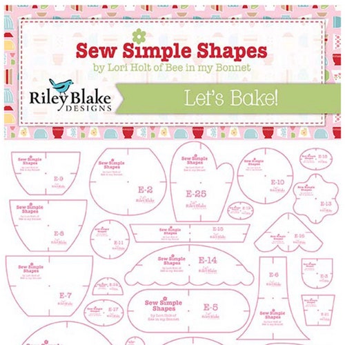Lori Holt Lets Bake Sew Simple Shapes Template Set 25 Pcs | Etsy