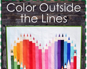Color Outside the Lines Quilt Pattern by Kelli Fannin Quilt - Etsy