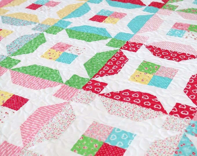 Little Miss Quilt Pattern A Bright Corner Jelly Roll - Etsy