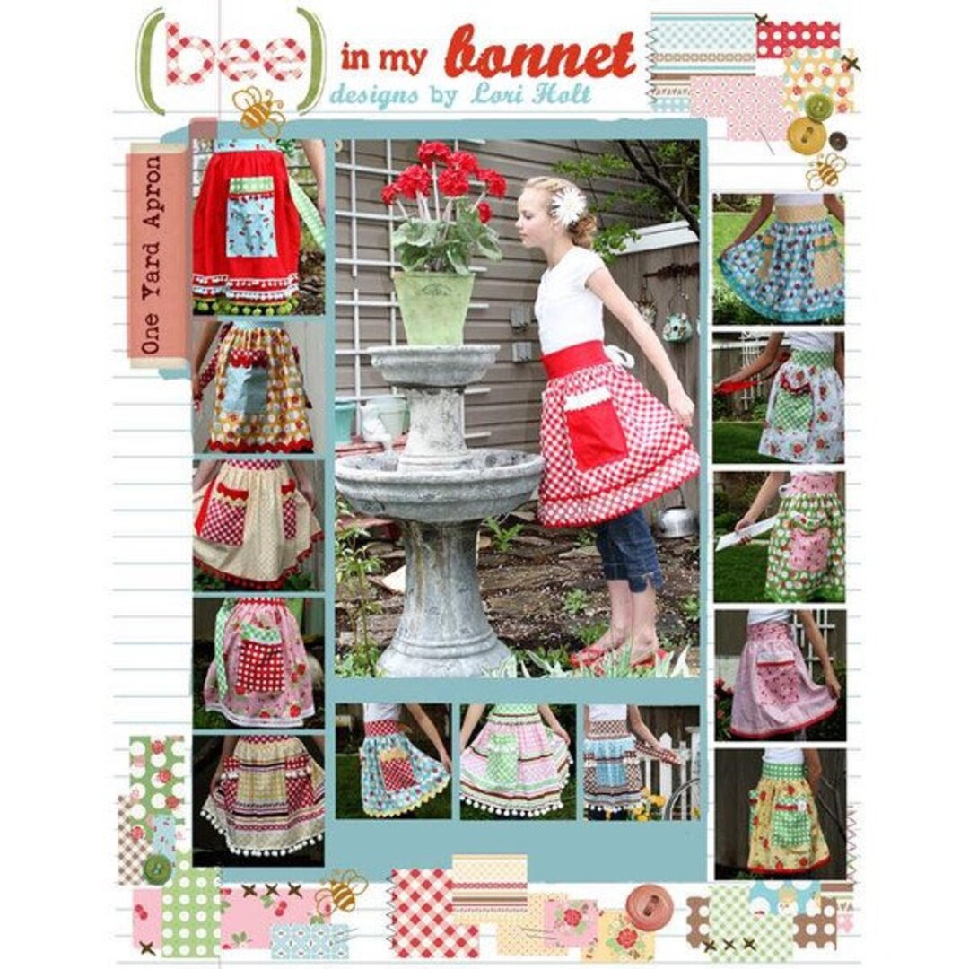 One Yard Apron Pattern - Lori Holt - Bee in My Bonnet - Riley Blake - Etsy