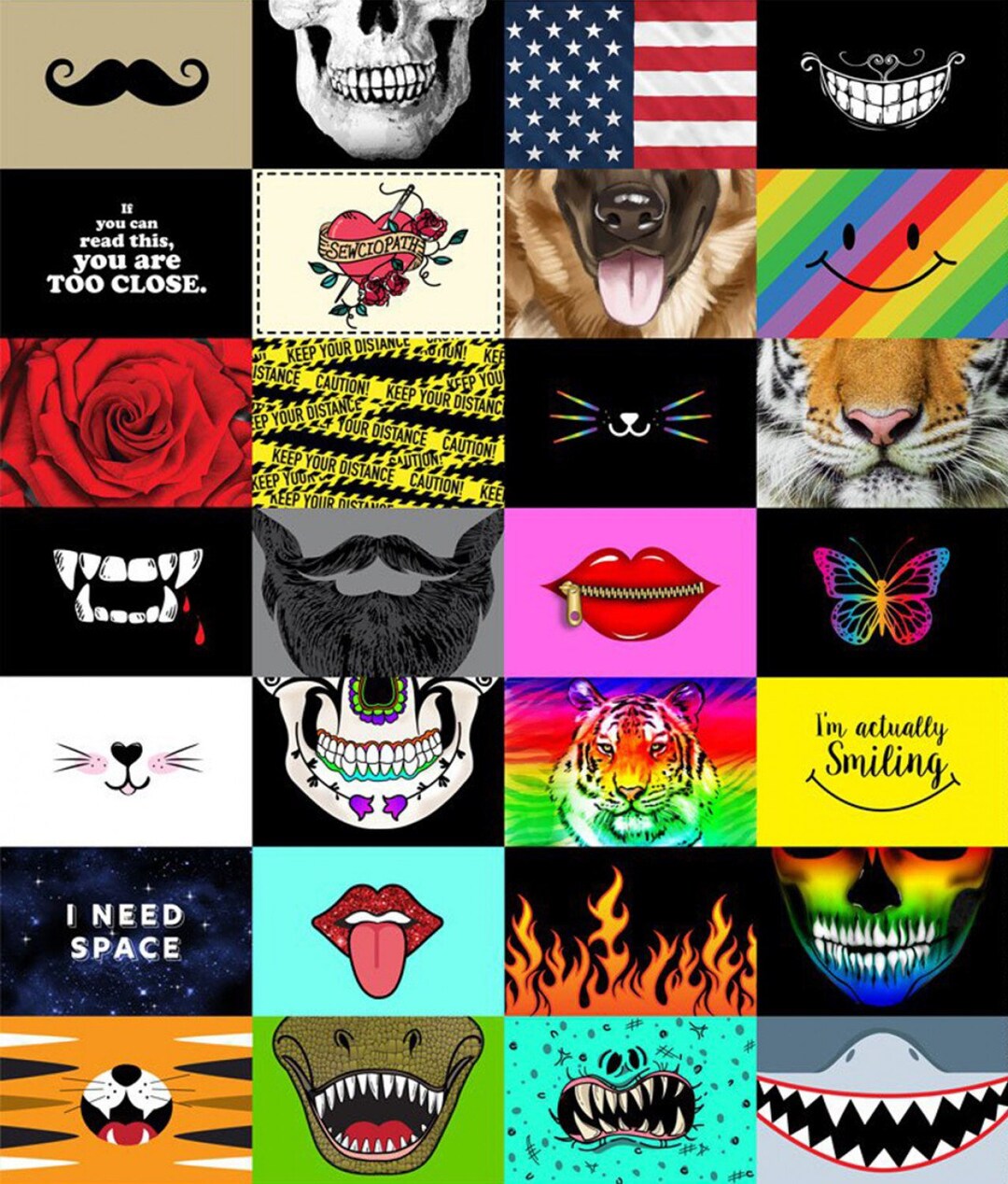 Face Mask Panel Fabric Panel Timeless Treasures 36 X - Etsy