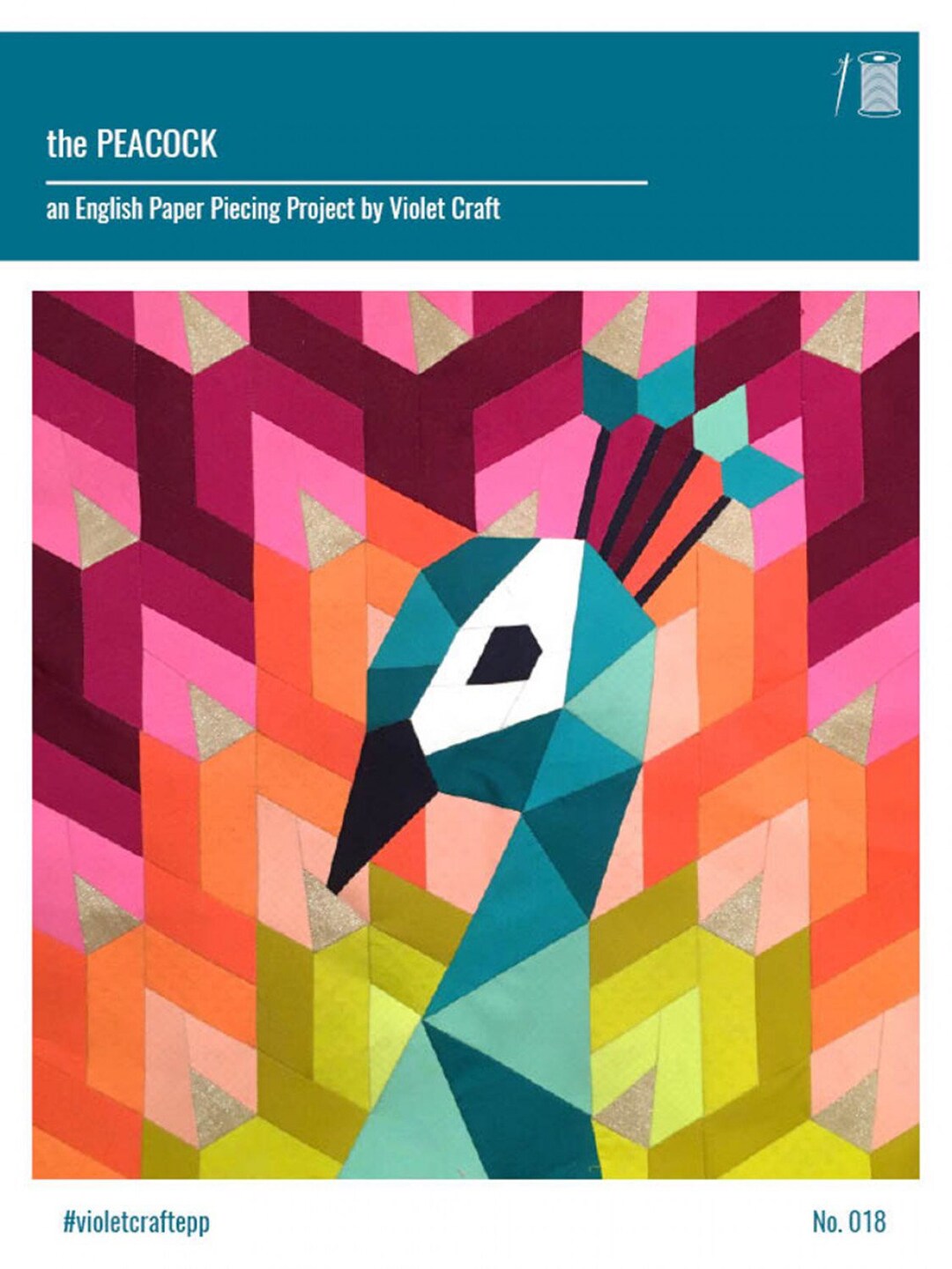 The Peacock Quilt Pattern - Violet Craft - English Paper Piecing ...