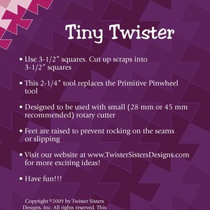 Tiny Twister Pinwheel Ruler - Twister Sisters - Twister Pinwheel Tool ...
