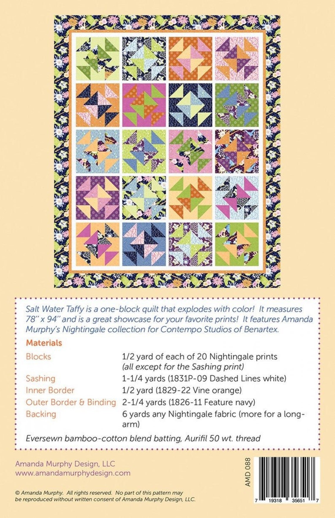Salt Water Taffy Quilt Pattern Amanda Murphy Design - Etsy