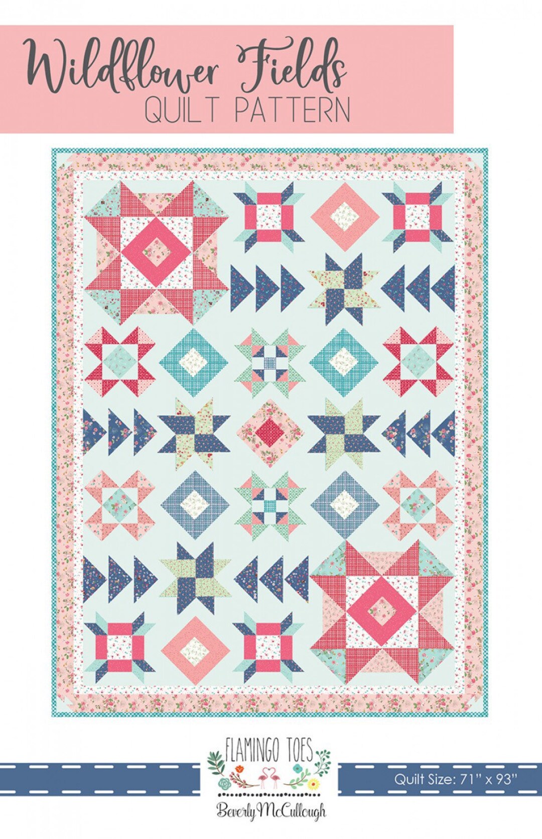 Wildflower Fields Quilt Pattern - Enchanted Meadow Fabric - Beverly ...