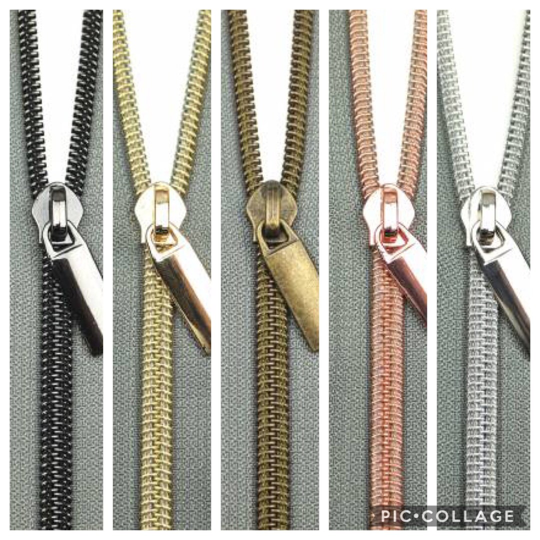 Grey Zipper Tape - #3 Zipper - Sallie Tomato Zipper - Choose Teeth ...